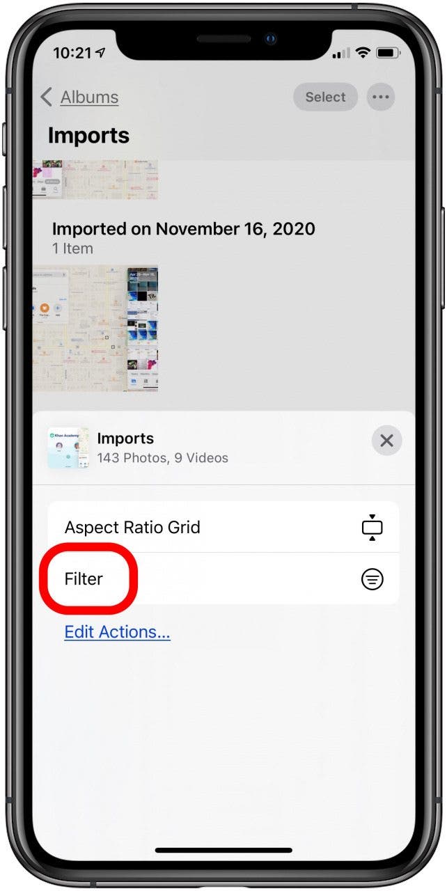 How to Find Imports in the Photos App on an iPhone & iPad