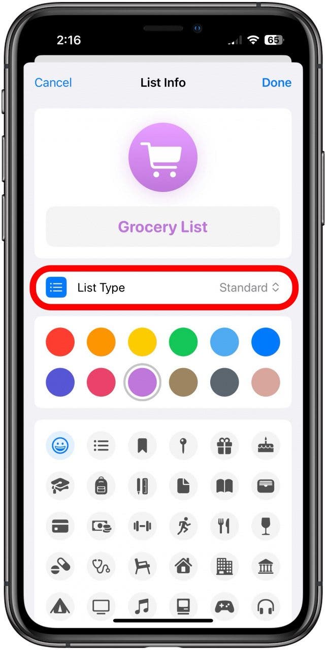 How to Automatically Sort Grocery Lists in Reminders