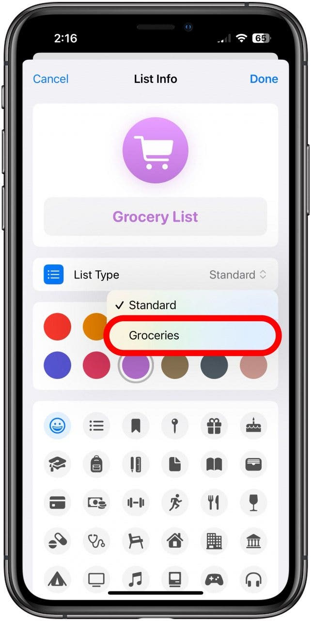 How to Automatically Sort Grocery Lists in Reminders