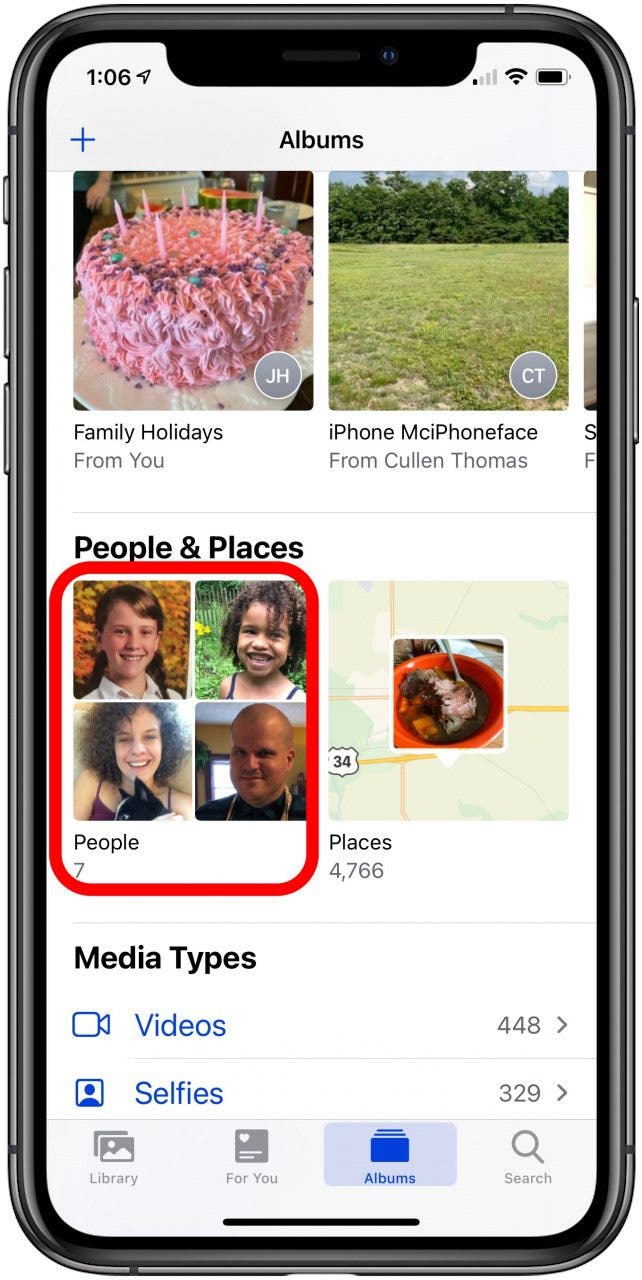 How to Change a Thumbnail in the People Album on iPhone