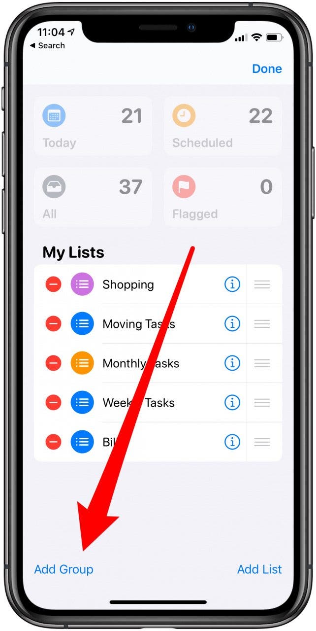 How to Group Related Lists in the Reminders App