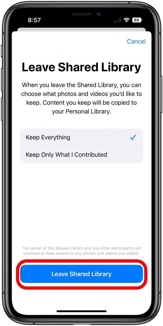 How to Leave a Shared Photo Library