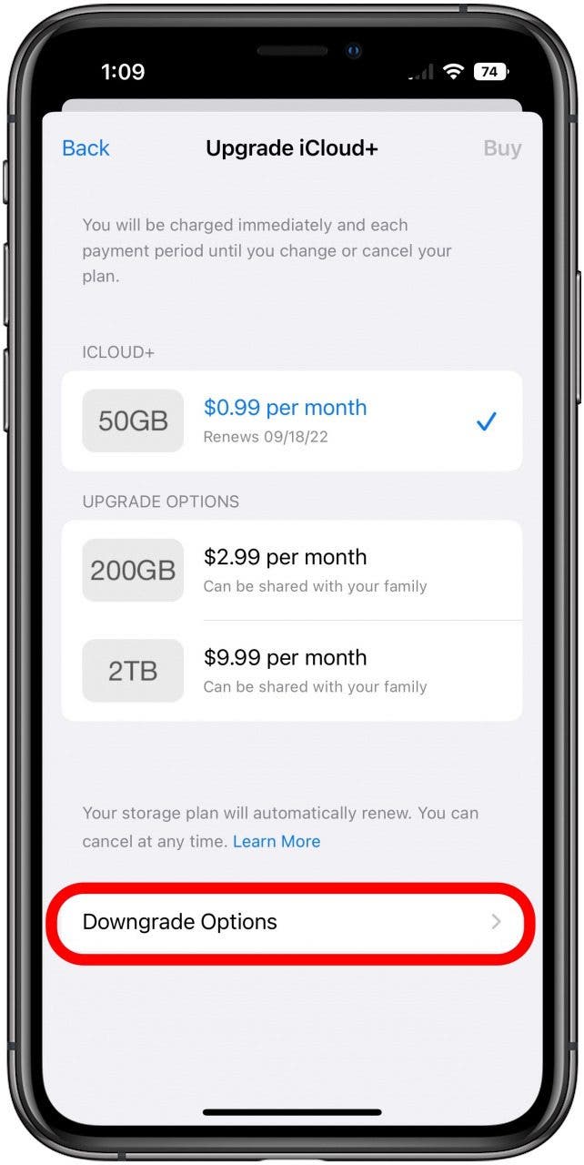 How to Change iCloud Storage Plans & Cancel iCloud Subscriptions in iOS 16