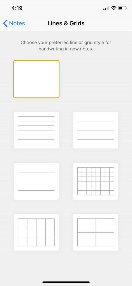 How to Change the Paper Style in Notes on the iPhone