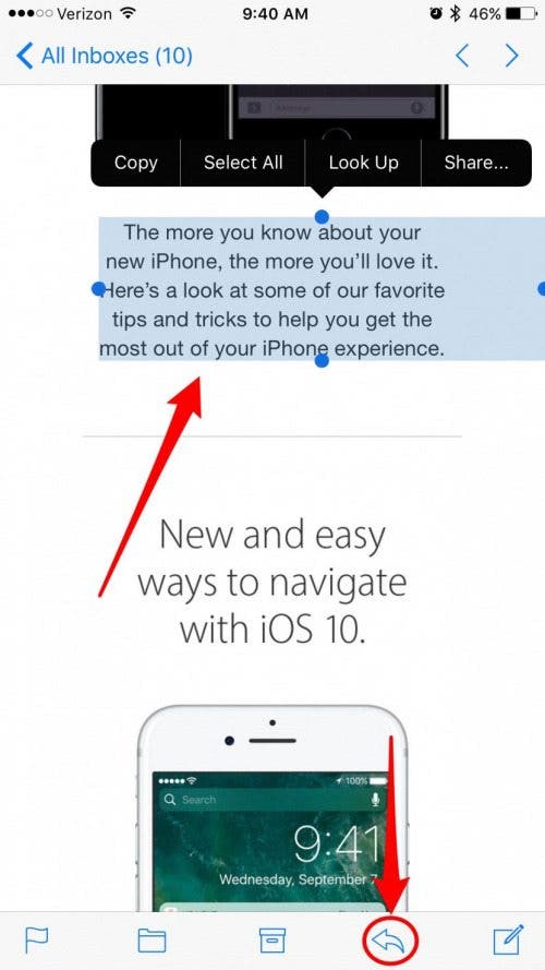 How to Quote Text in Your Email Reply on iPhone or iPad