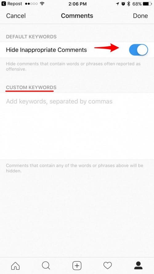 How to Filter Out Negative Comments on Your Instagram