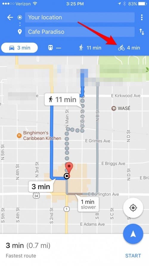 How to Get Bicycle Directions on iPhone