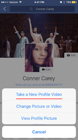 How to Set a Video as Your Facebook Profile Pic