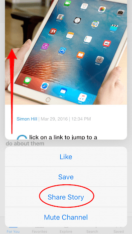 How to Share Articles from the News App