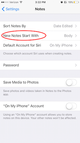 How to Automatically Start Each Note with a Headline