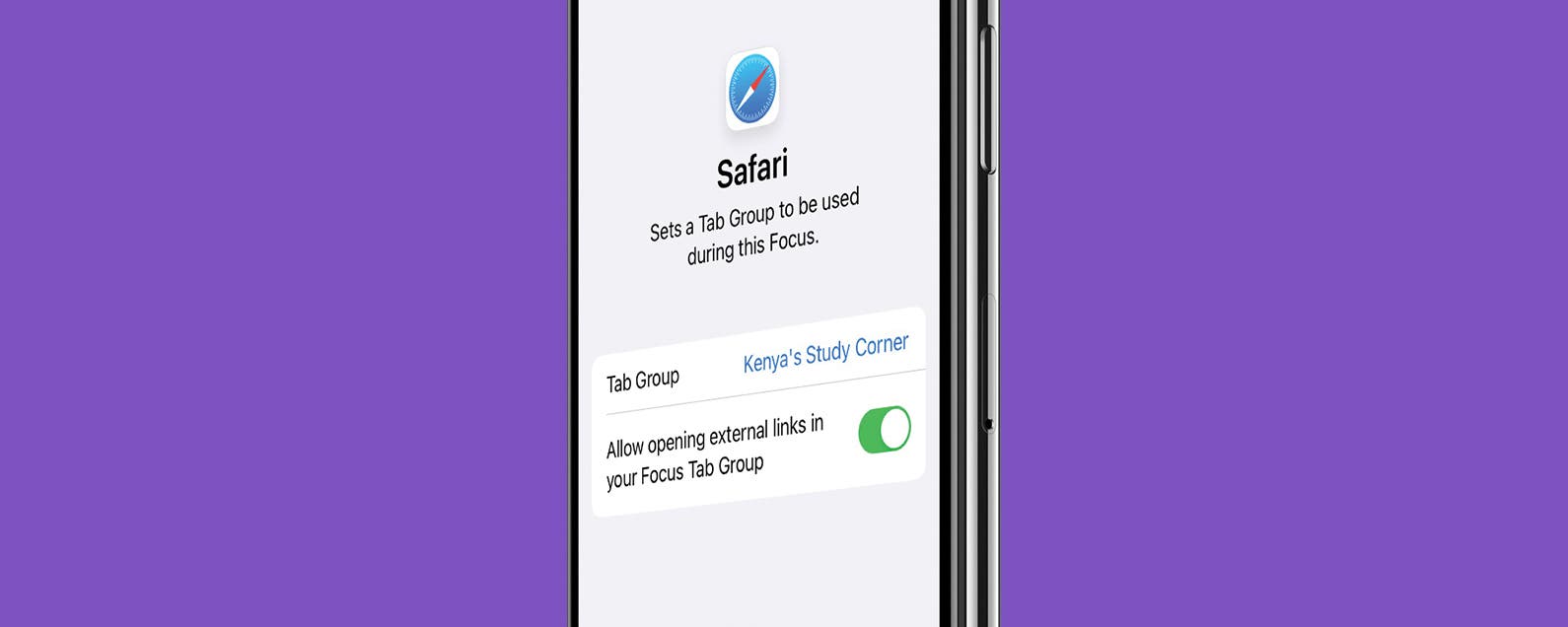 How to Choose What Safari Tab Groups You Can See in Focus Mode