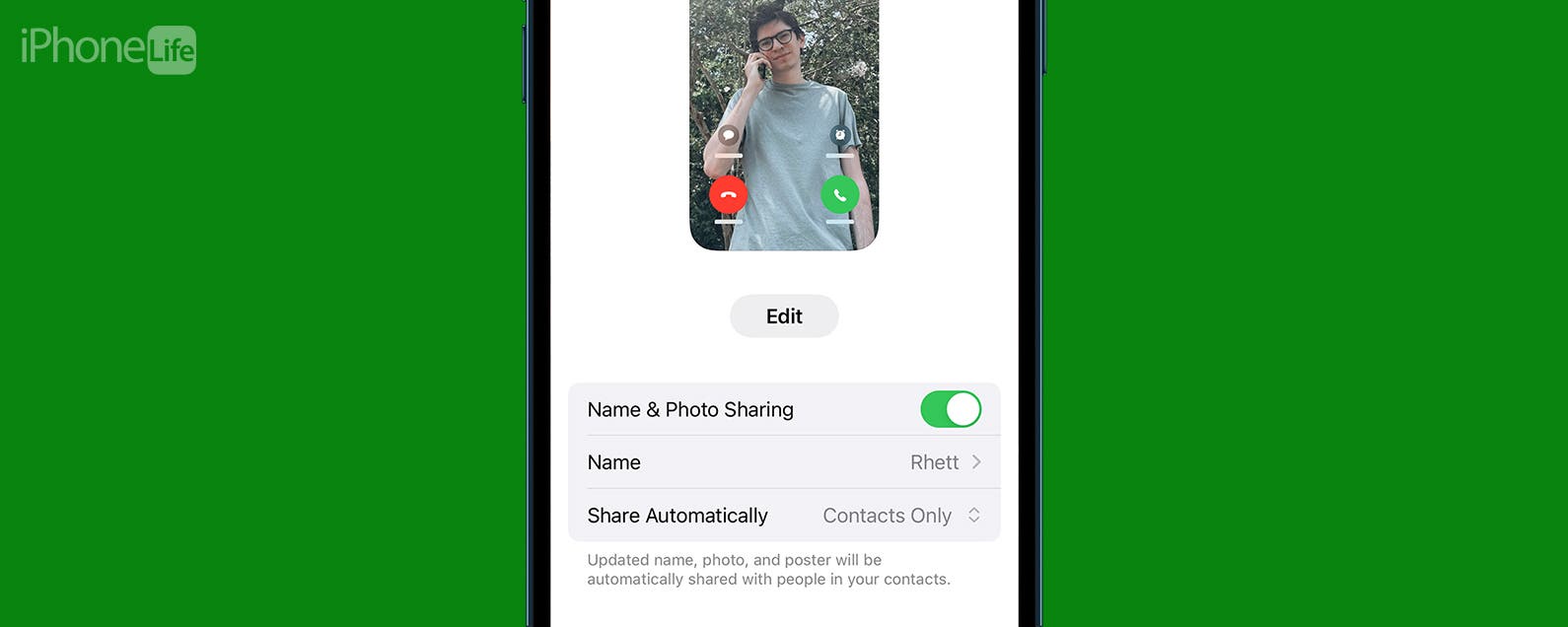 Turn Off Name & Photo Contact Sharing